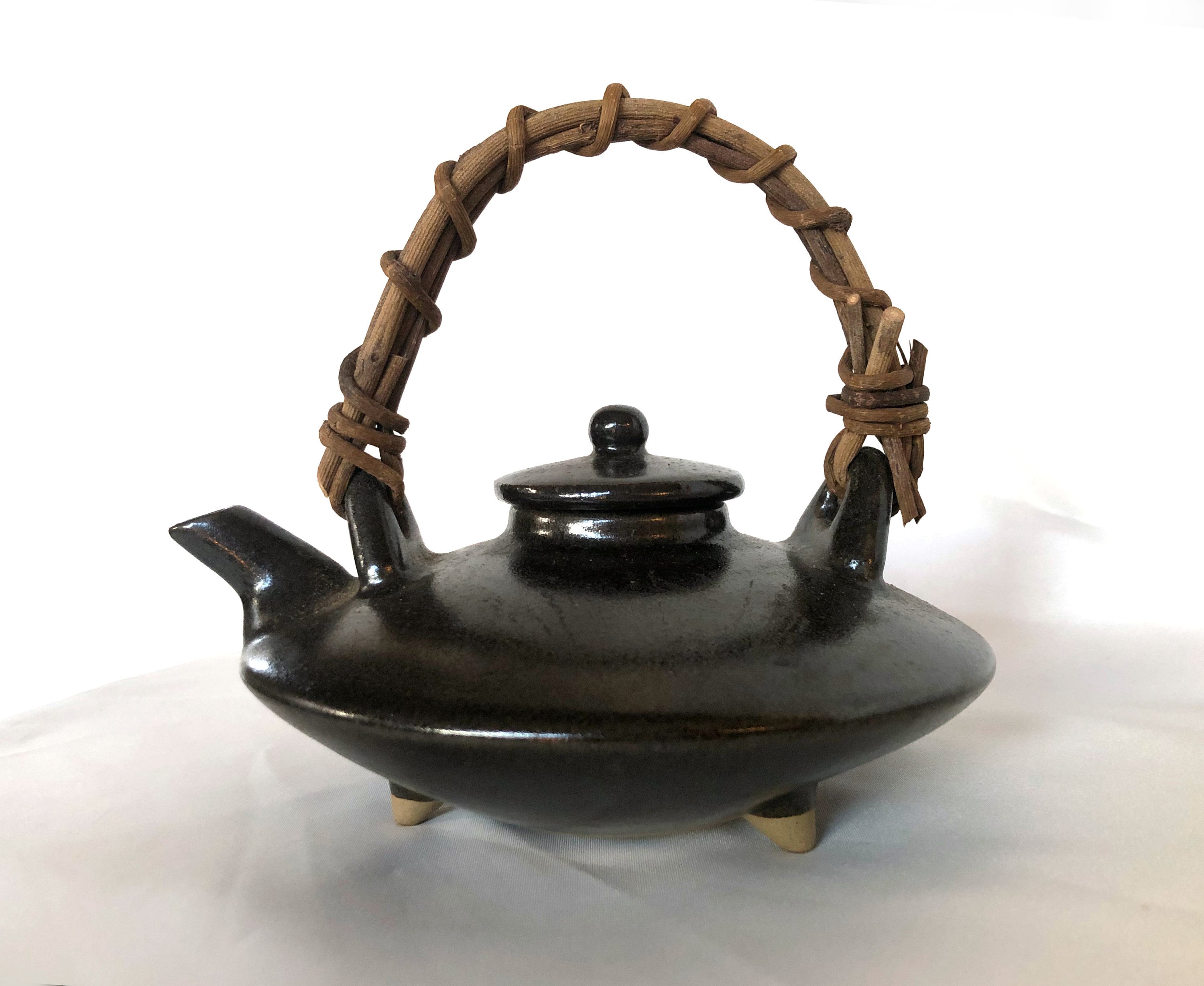 Elegant Japanese Teapot With a Wicker Handle - Etsy