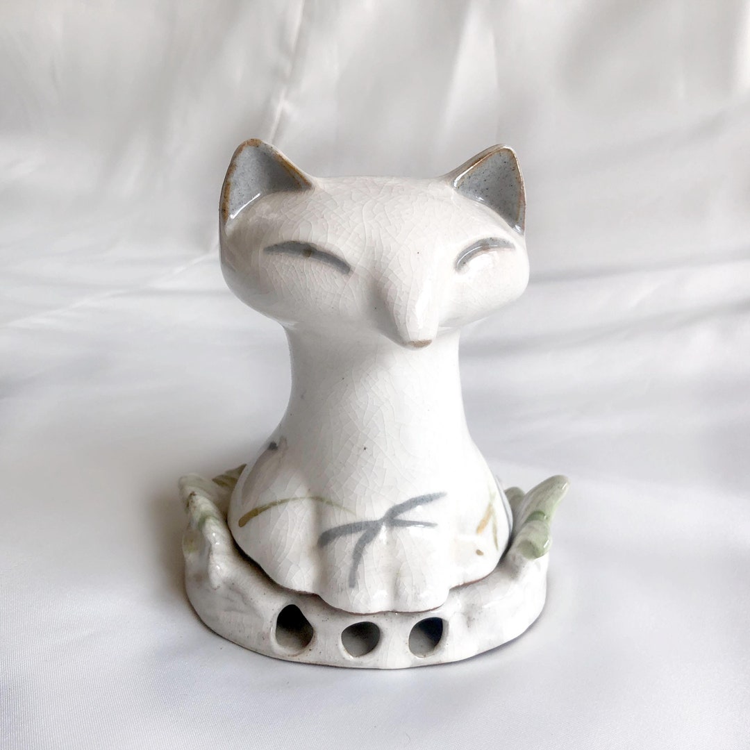 Ceramic Japanese Incense Burner - Stylized Handmade Fox - Etsy