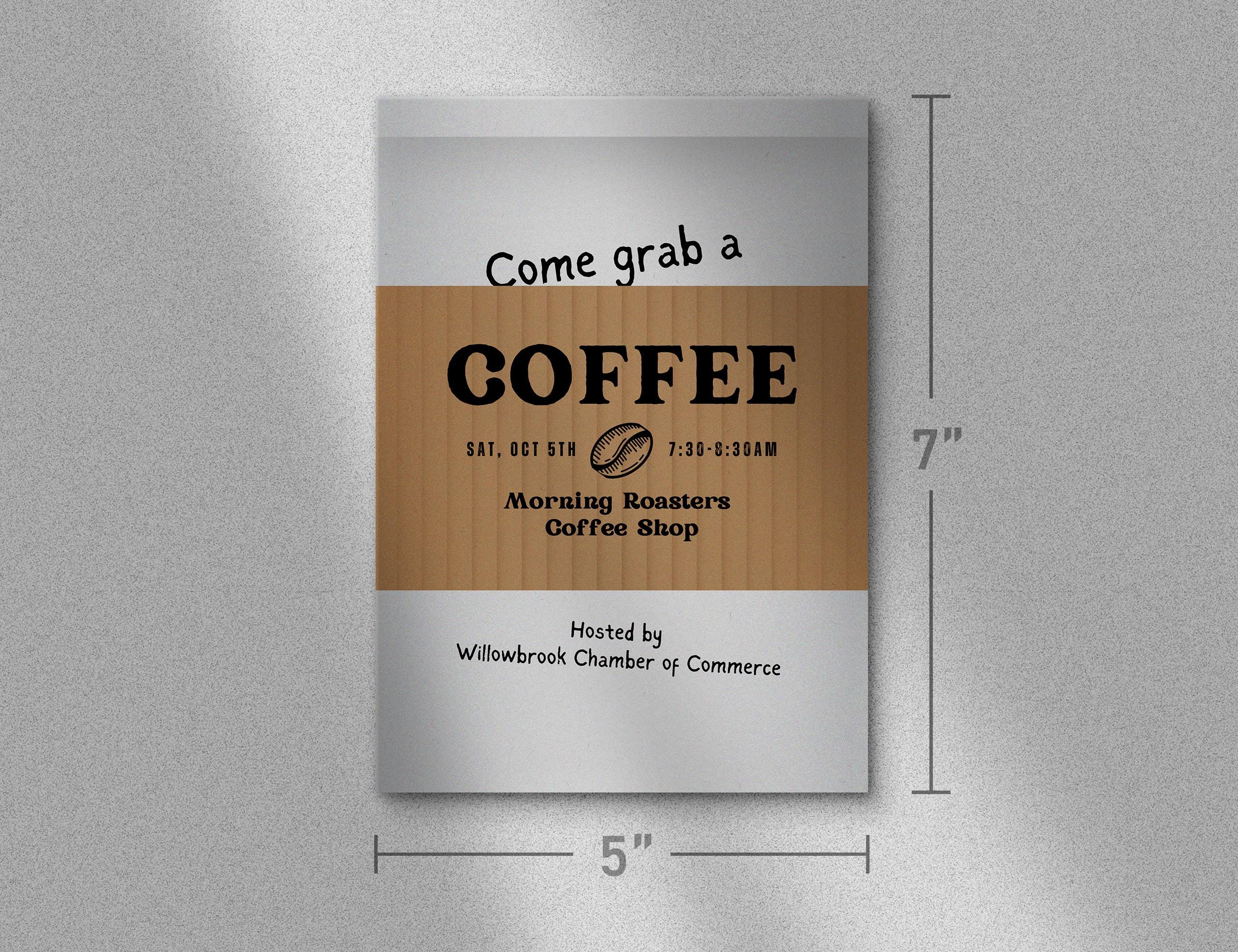 Coffee Invitation Customizable Template - Etsy