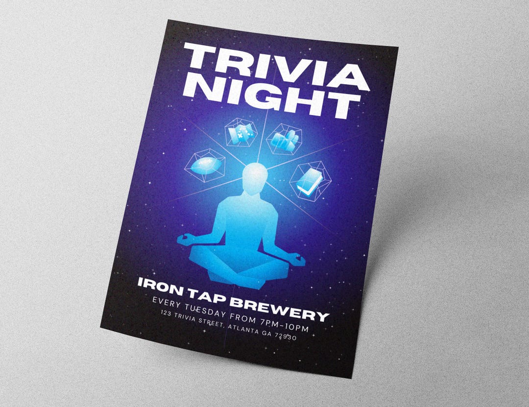 Trivia Night Customizable Invite Flyer - Etsy