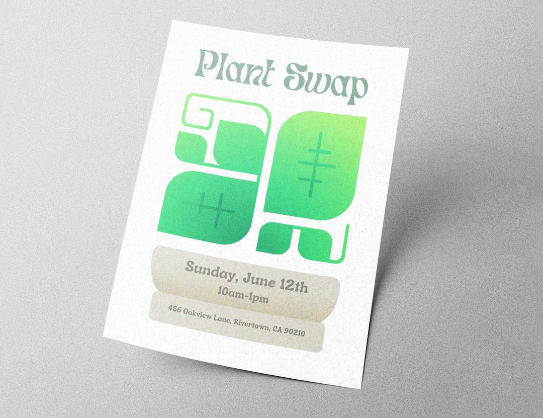 Plant Swap Invitation Customizable Template - Etsy