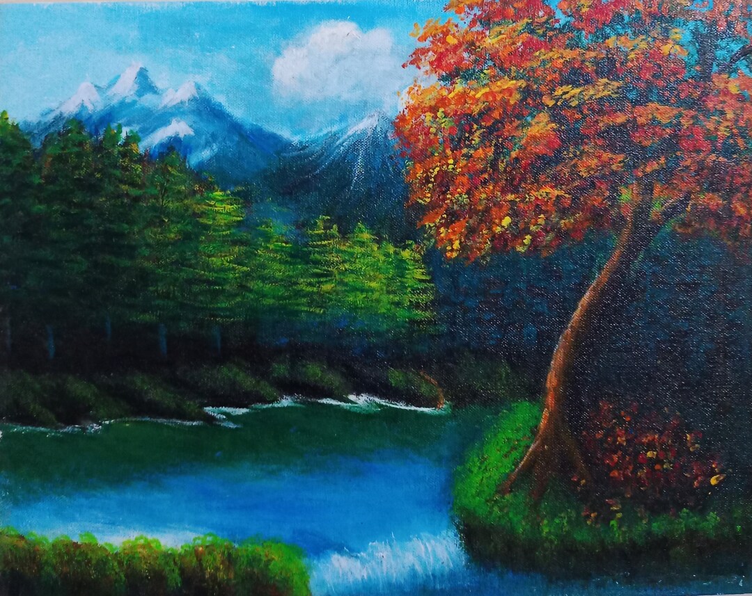 Set-up of Two Acrelic Paintings on Canvas - Etsy