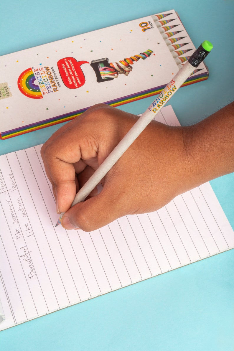 Eco Friendly Recycled Paper Rainbow Pencils HB | Party Bag Filler ...