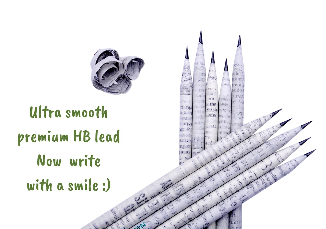 Eco Friendly Recycled Newspaper HB Pencils | Party Bag Filler | Party ...