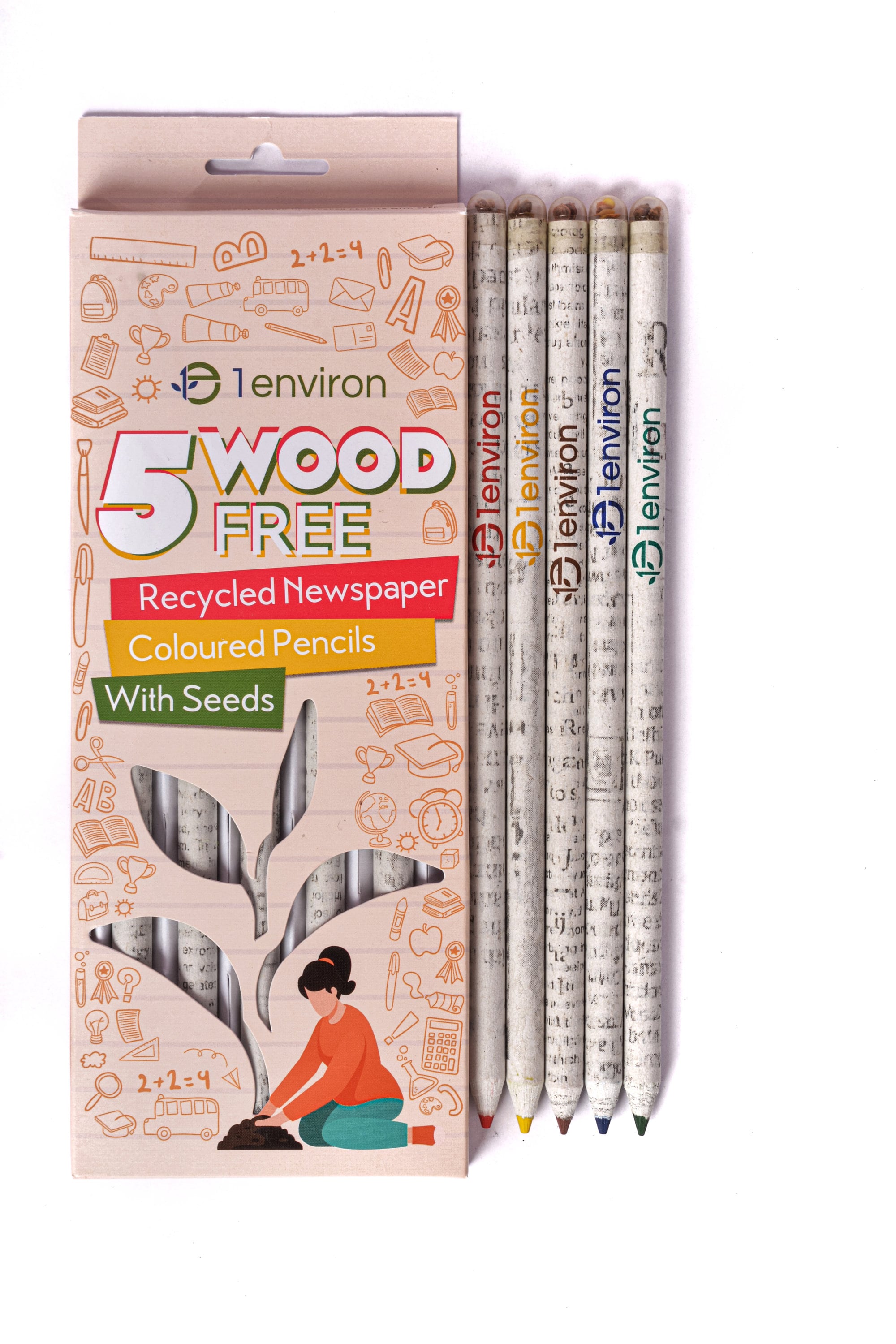 Plantable Recycled & Wood-free Colour Pencils With Seeds | Eco Friendly ...