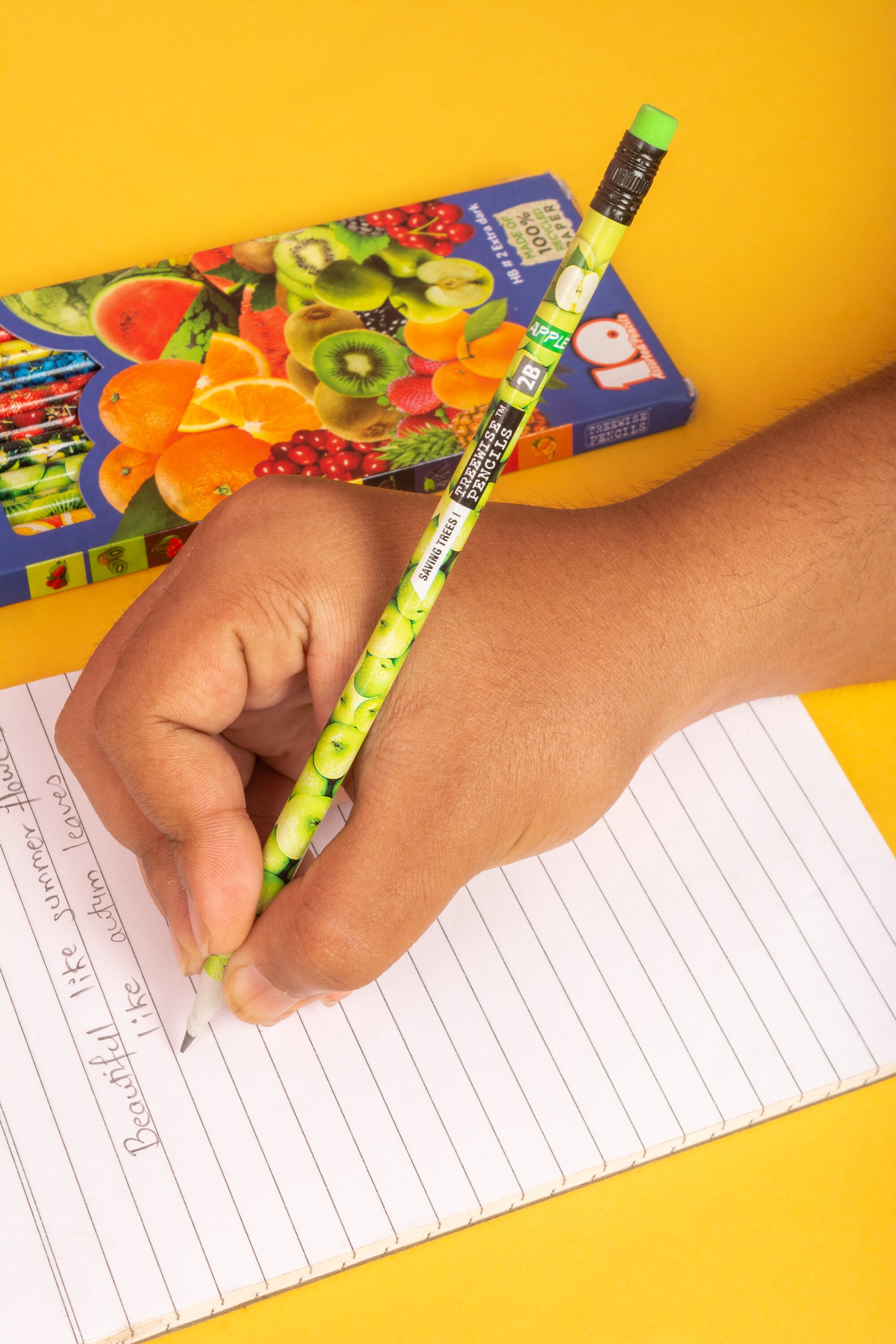 Recycled Paper Fruit HB Pencils | Eco Friendly Gift | Gift for Kids ...