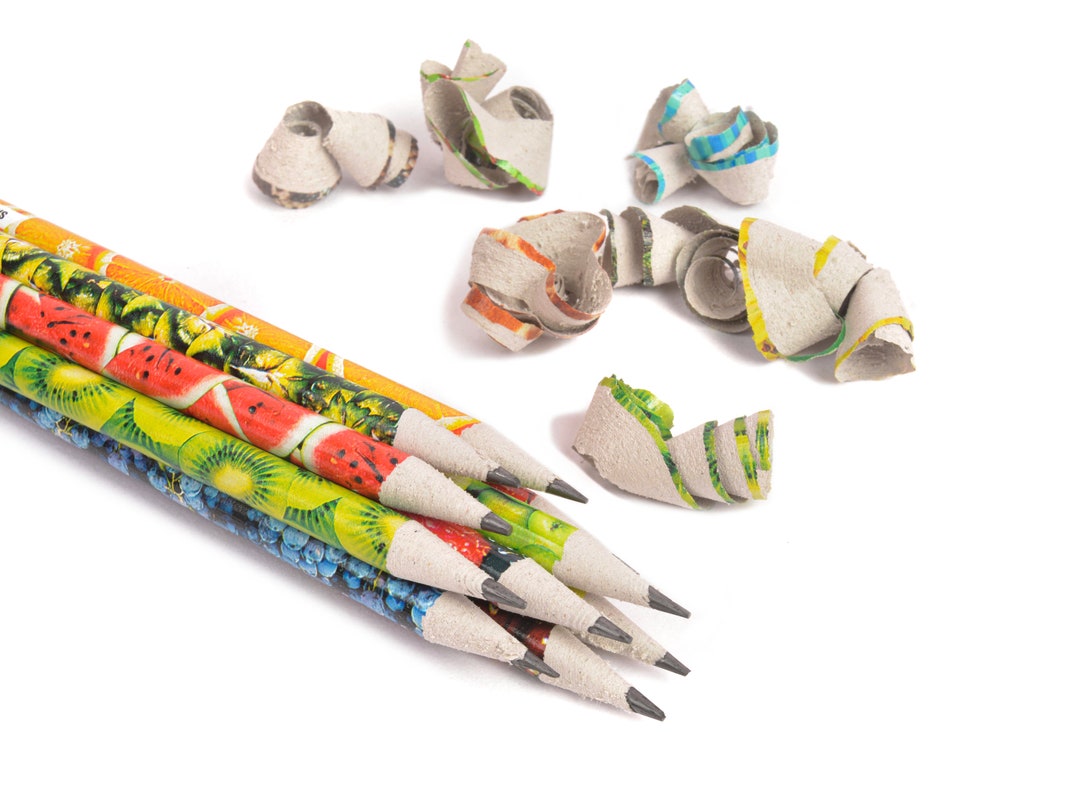 Recycled Paper Fruit HB Pencils | Eco Friendly Gift | Gift for Kids ...