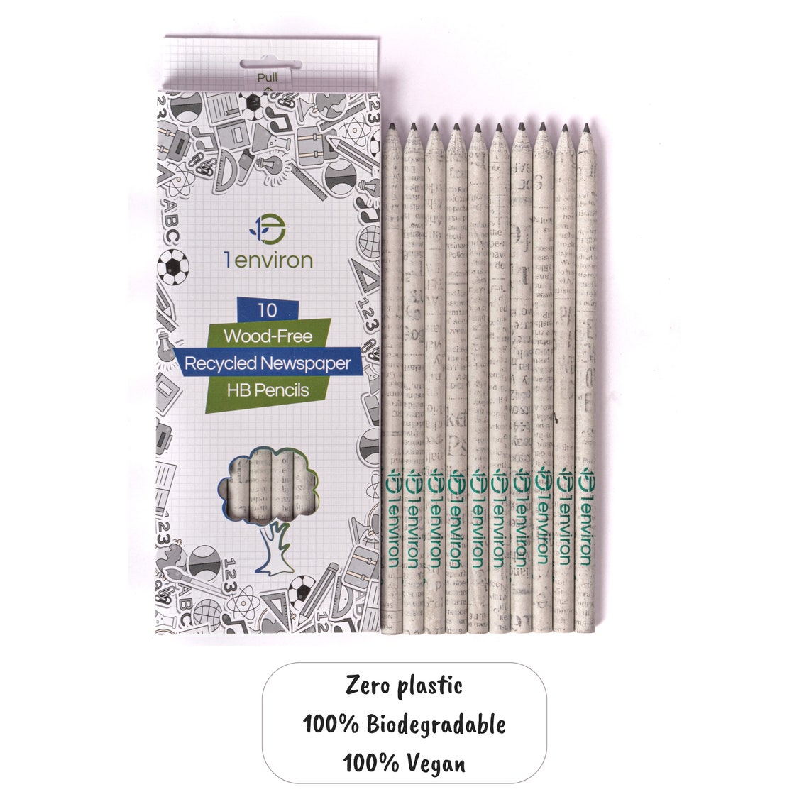 Eco Friendly Recycled Newspaper HB Pencils | Party Bag Filler | Party ...