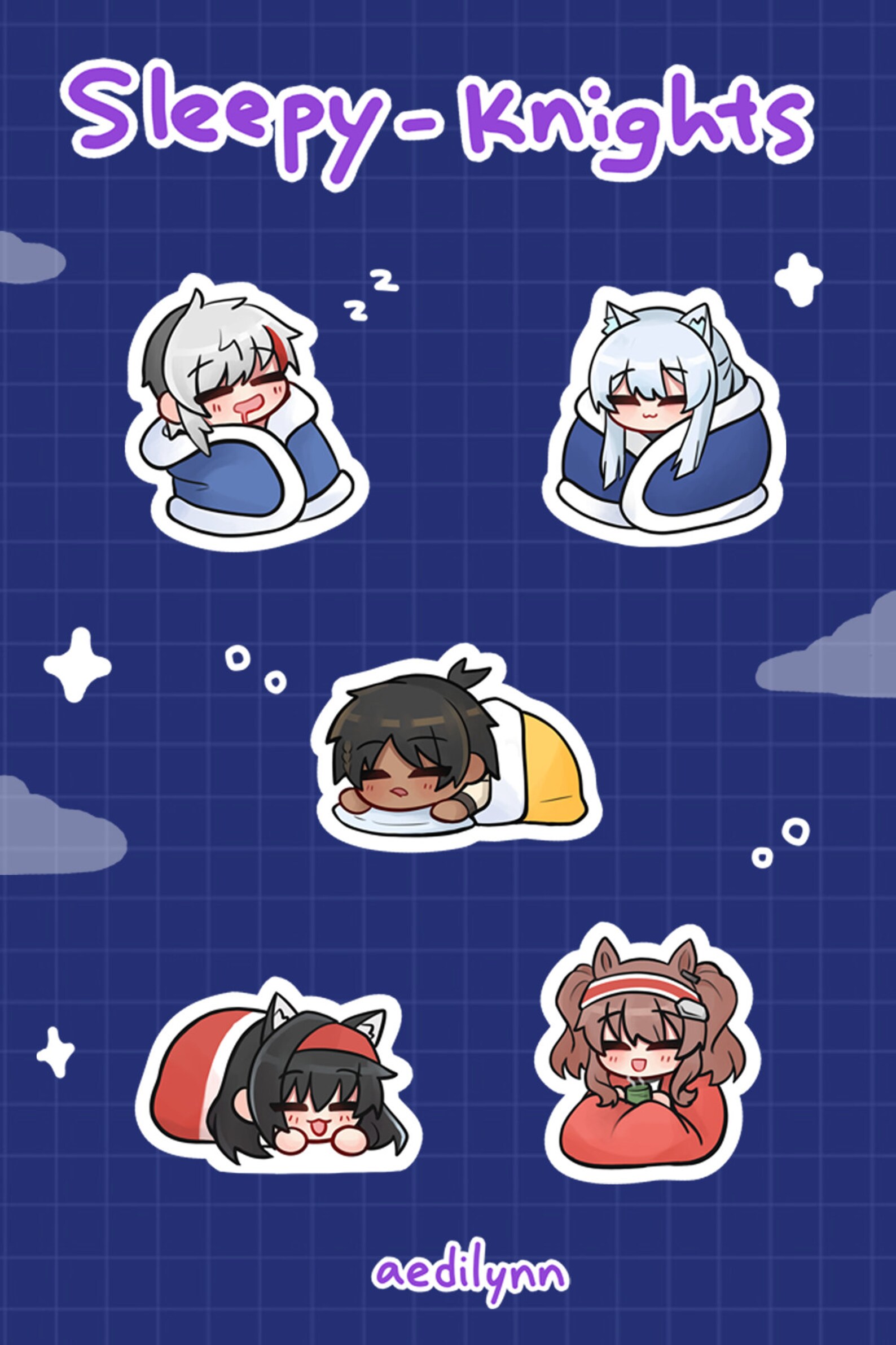 Arknights Sleepy Sticker Sheet - Etsy