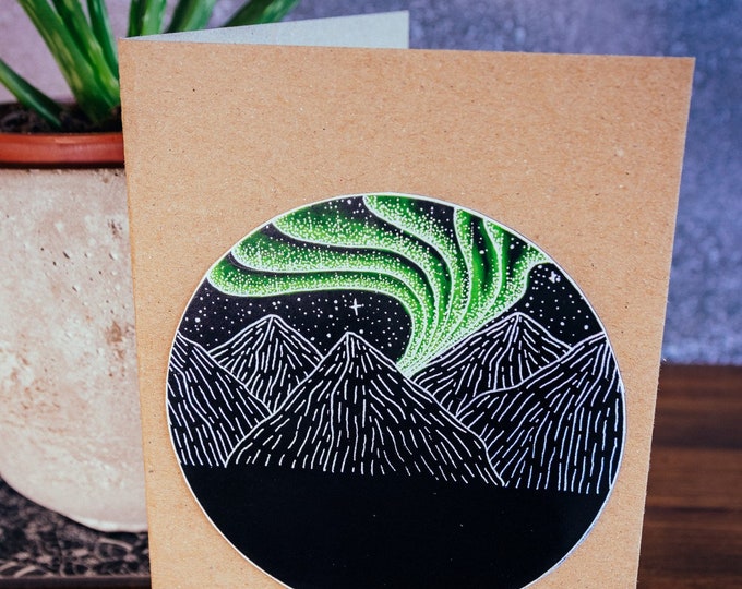 Northern Lights Card - Etsy