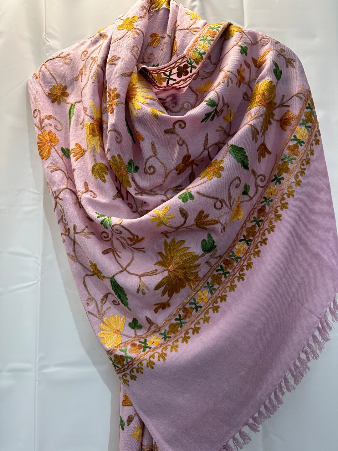 Baby Pink/ Lilac Ari Jama With Floral Embroidery Fine Wool - Etsy