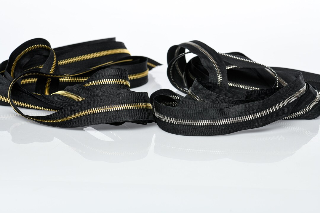 RIRI M4 One or Two Way Zipper Combi Teeth - Gold or Silver, Black Tape ...