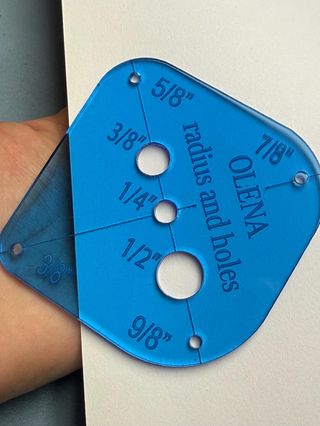 Corner Radius and Holes Acrylic Template Ruler Leathercraft Tool Set - Etsy