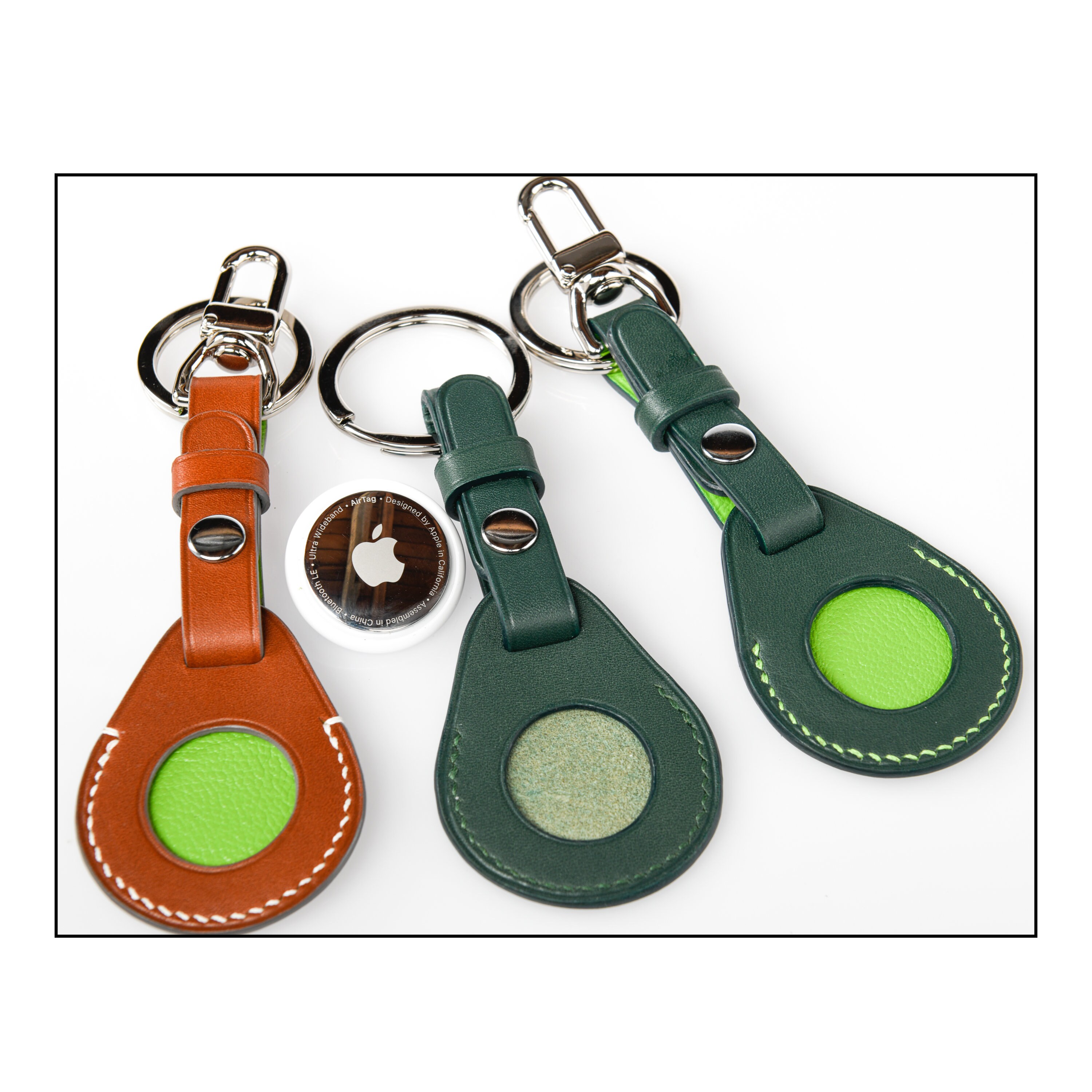 Digital PDF Pattern for Avocado Apple AirTag Leather Key Ring Snap ...