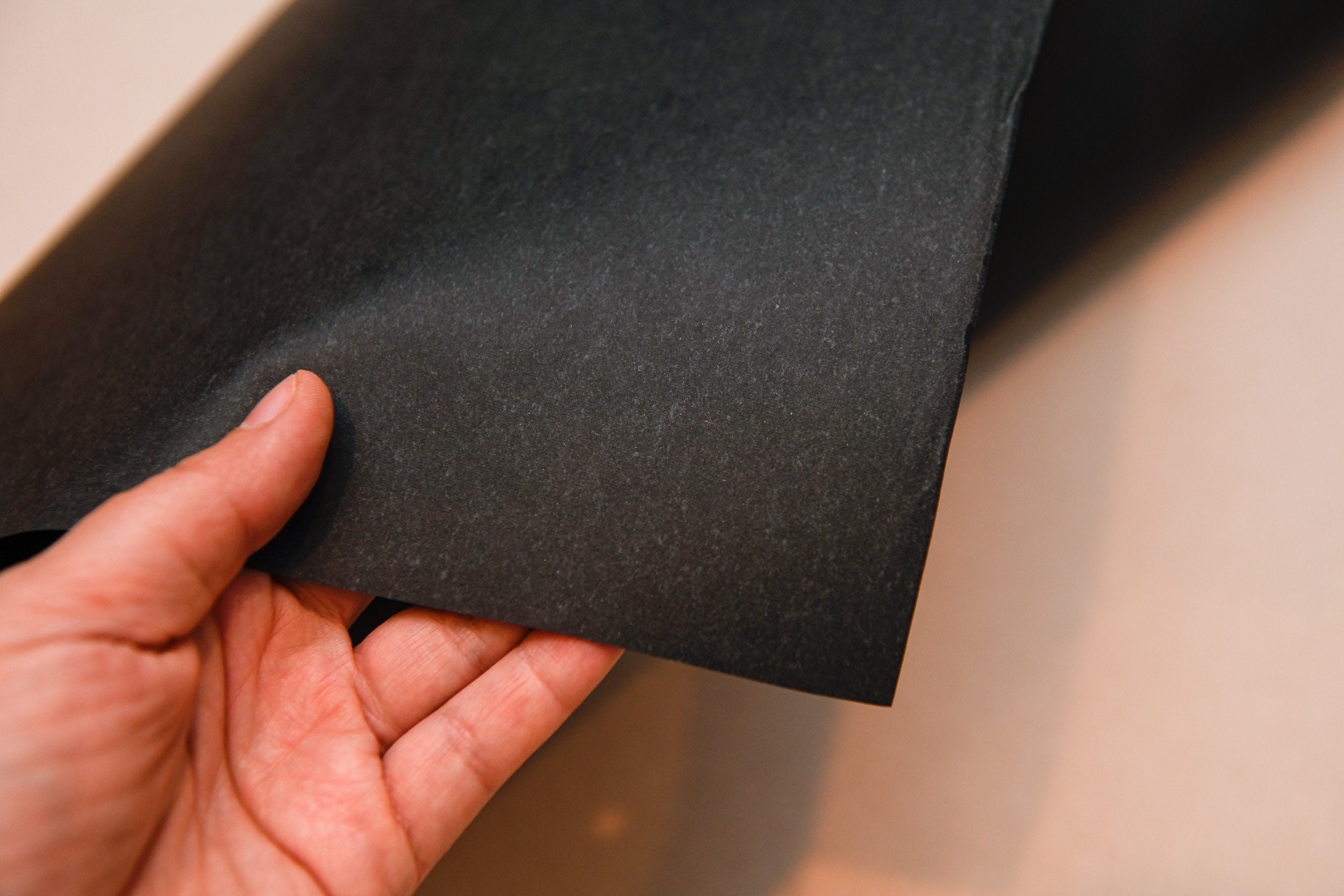 5 Sheets 20 X 0.28mm Black Leather Board LB 0.28mm Salamander Bonded ...