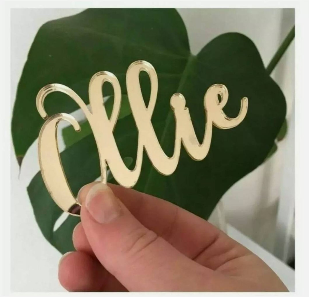 Personalized Acrylic Name Sign: Cake Charm, Wall & Door Decor - Etsy