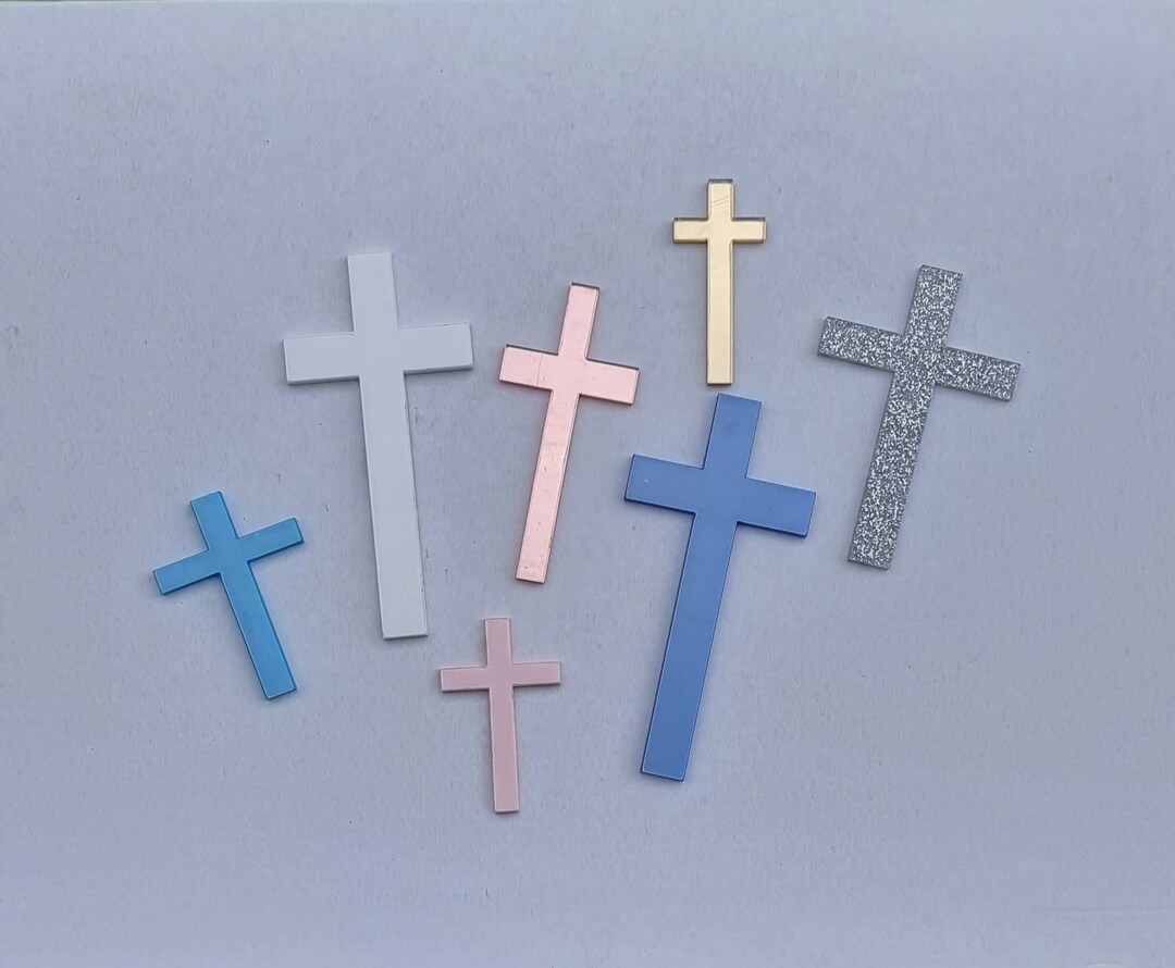 Acrylic Cross Christening Baptism Confirmation Acrylic Cross Cake ...