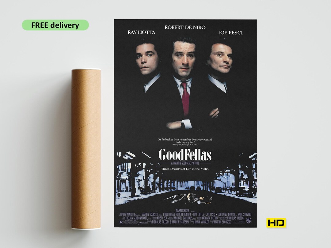 Goodfellas 1990 HD Movie Poster Art Print Large 24 X 36 Inches Retro ...