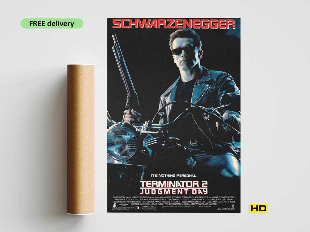 Terminator 2 Judgment Day 1991 HD Movie Poster Art Print Large 24 X 36 ...