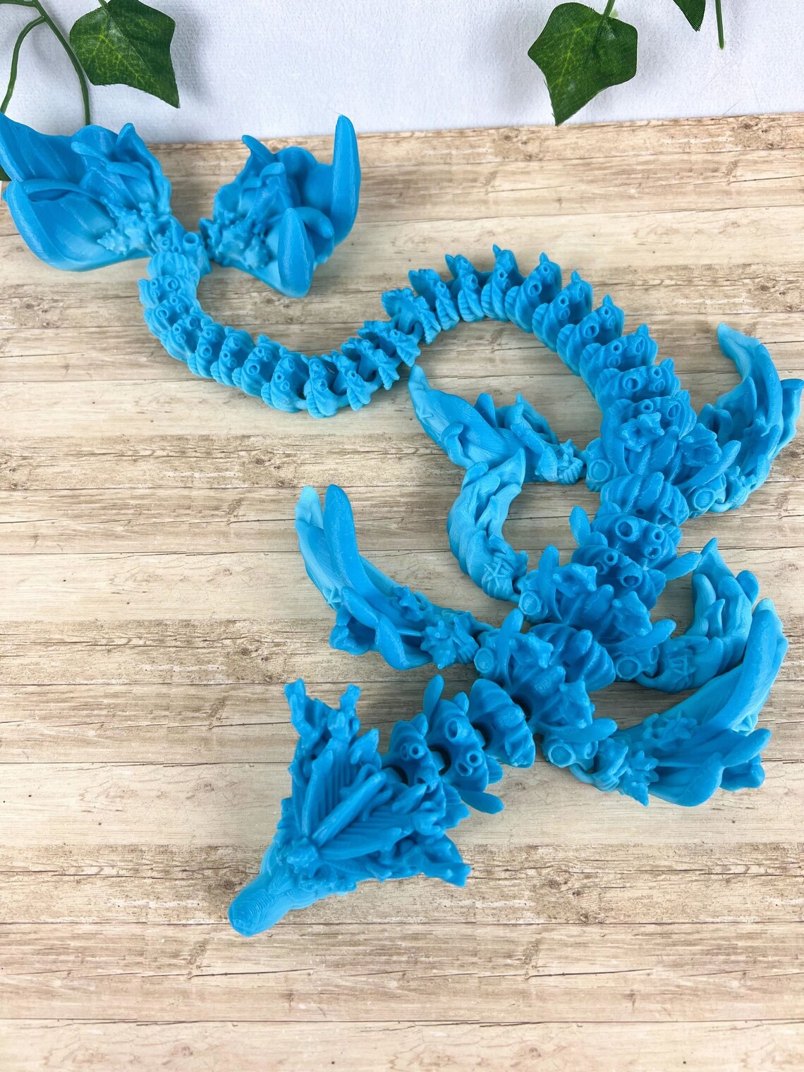 3D Printed Articulating Coral Reef Dragon | Etsy