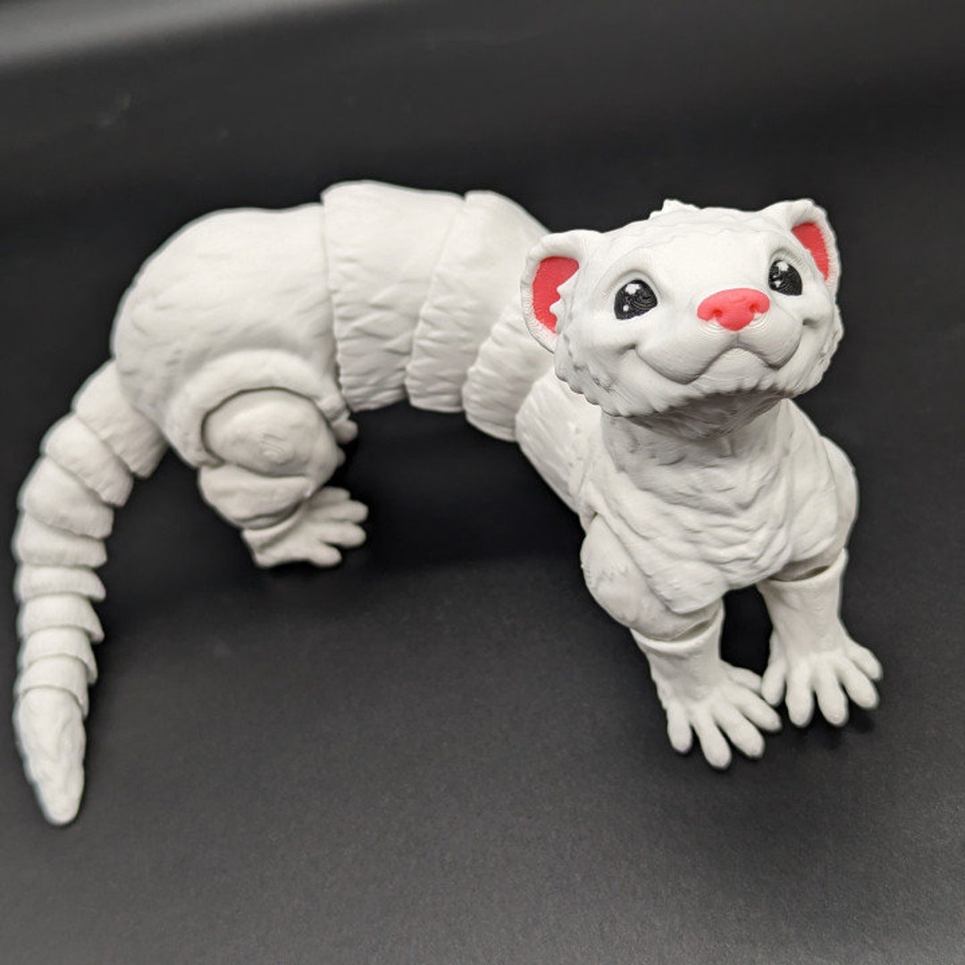3D Printed Articulated Ferret! - Etsy