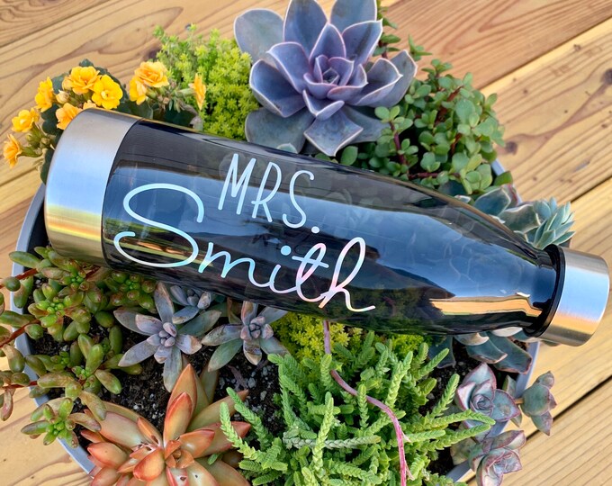 Personalized Reusable Plastic Water Bottle / Custom Tumbler / - Etsy