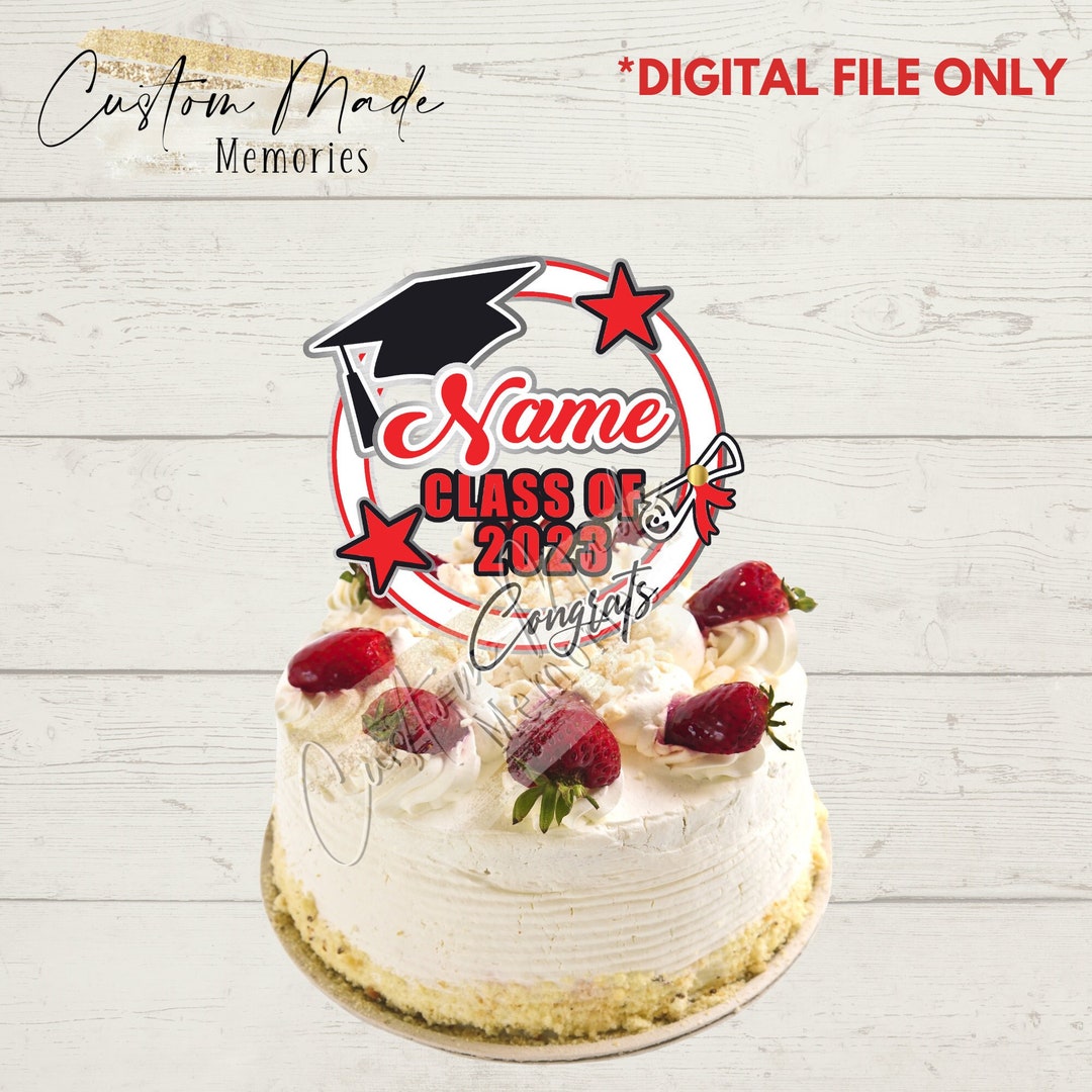 3D Graduation Cake Topper Party Senior Class of 2023 Decoration ...