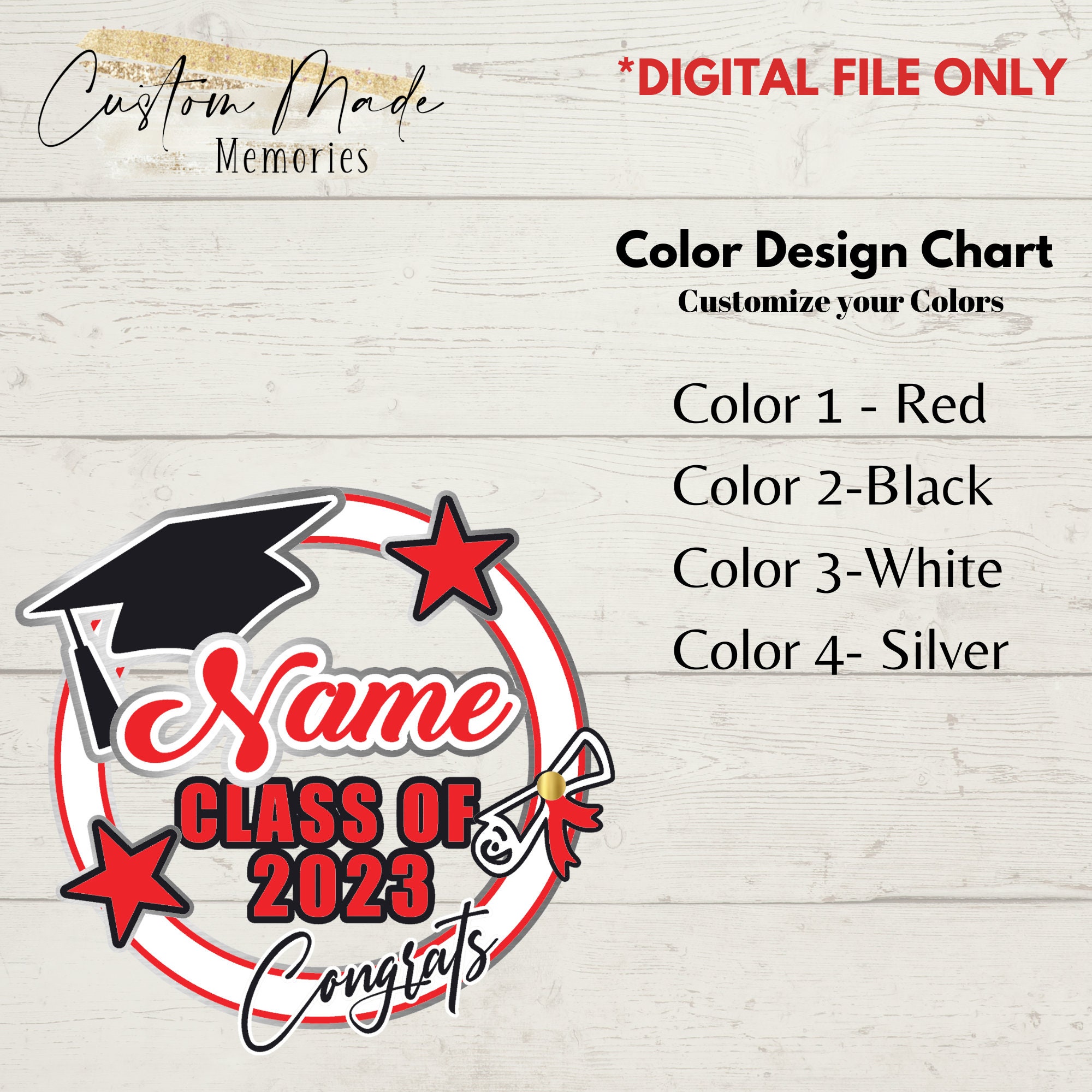 3D Graduation Cake Topper Party Senior Class of 2023 - Etsy