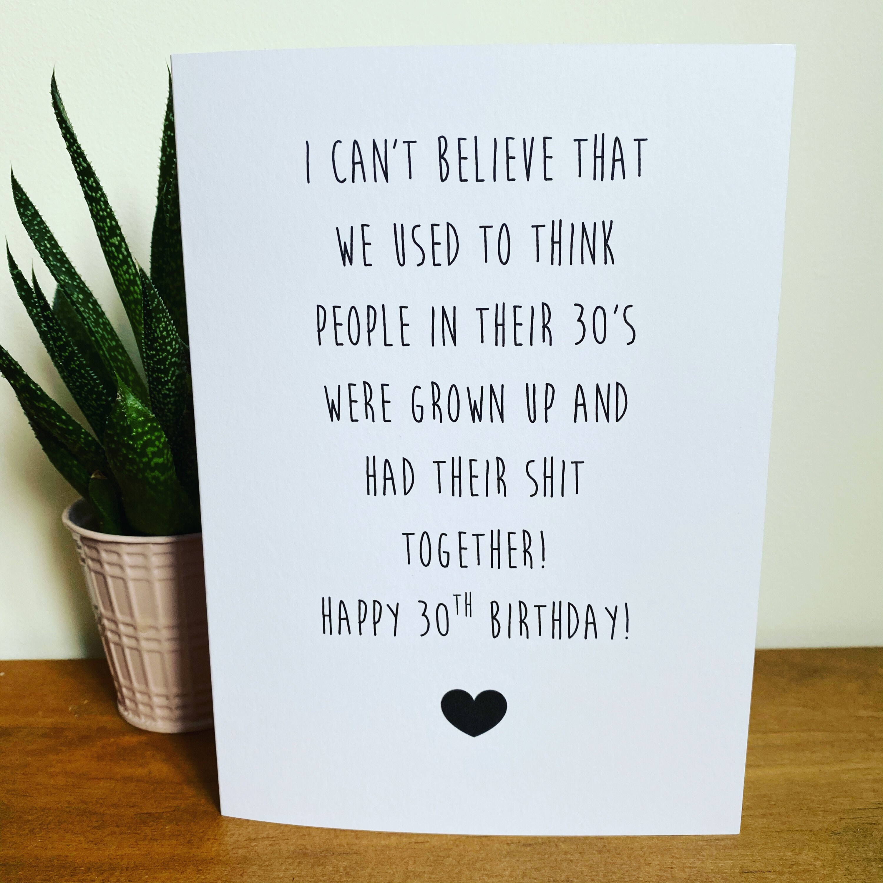 Funny 30th Birthday Card Happy Birthday Card Thirty Today Etsy