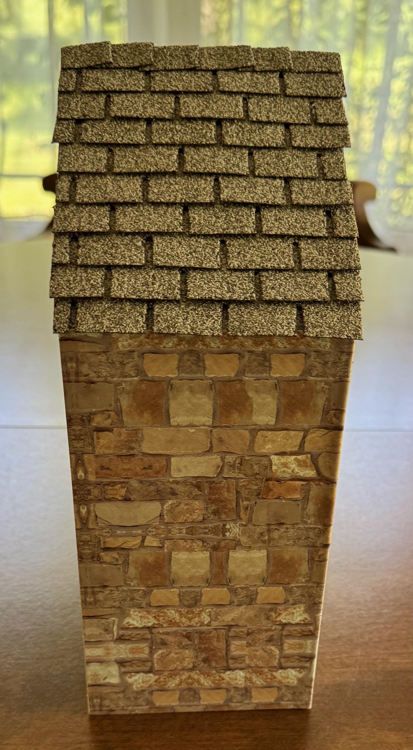 Wood House-shaped Diorama/room Box, Interior & Exterior Complete With ...