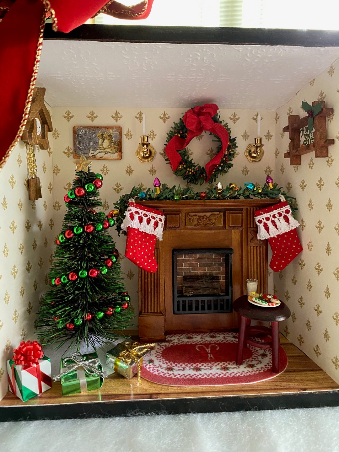 Handmade Christmas Diorama With Ornate Finishes Wood Box - Etsy