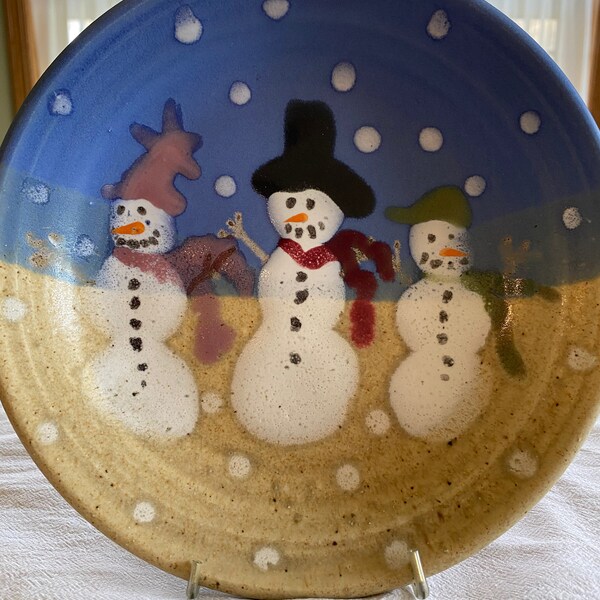 Snowman Plate - Etsy
