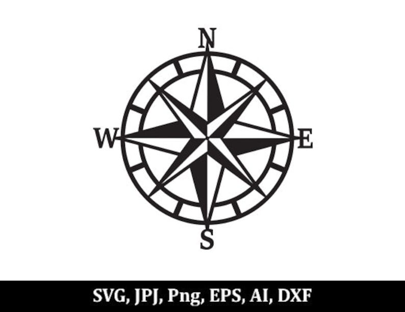 Compass, Compass SVG, Compass Rose SVG, Nautical Compass SVG, Cricut ...