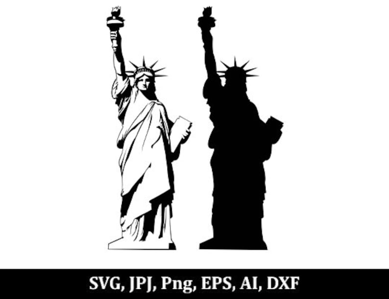 Statue of Liberty Svg, Symbol of New York Svg, Liberty Silhouette ...