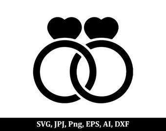 Wedding Rings Svg,wedding Heart Svg,wedding Couple Svg,instant Download ...