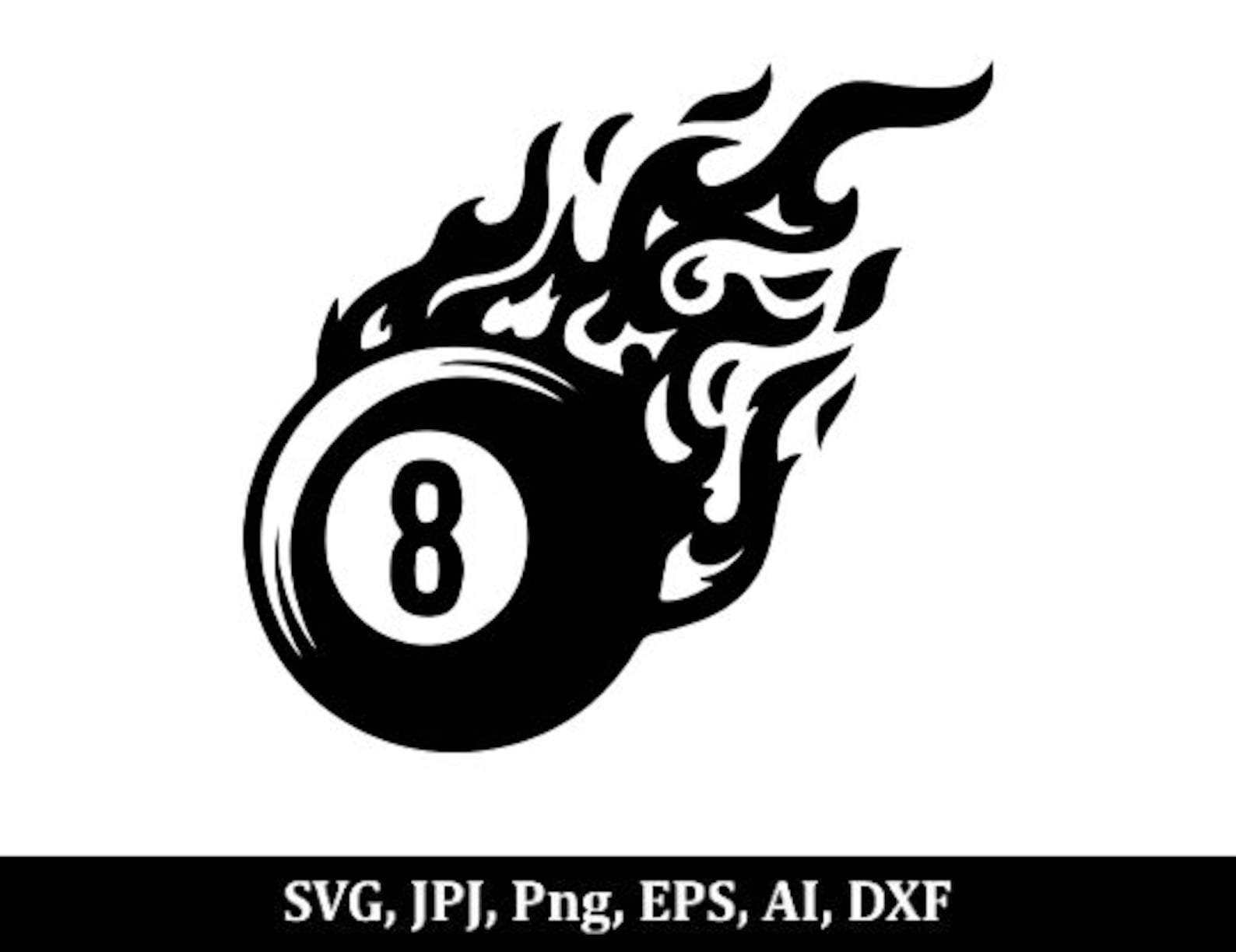 Fireball Svg,8 Ball Svg,pool Billiards Svg,ball Svg,instant Download ...