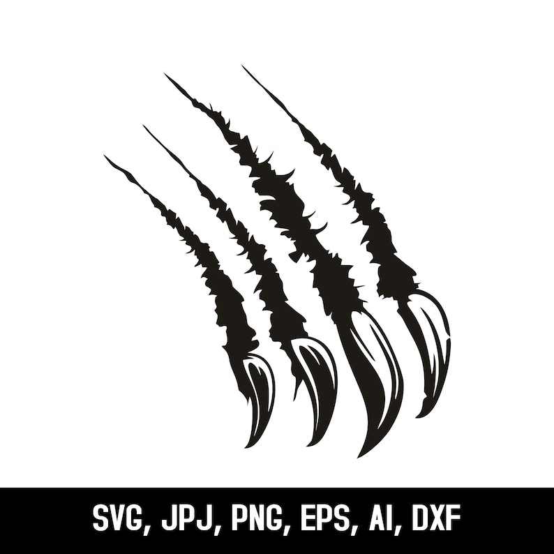 Garra Marcas svg, Garra skratch svg, Descarga instantánea, SVG, PNG ...