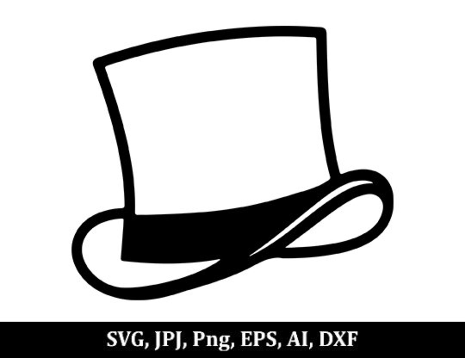 Top Hat SVG, Top Hat DXF, Top Hat PNG, Top Hat Clipart, Top Hat ...