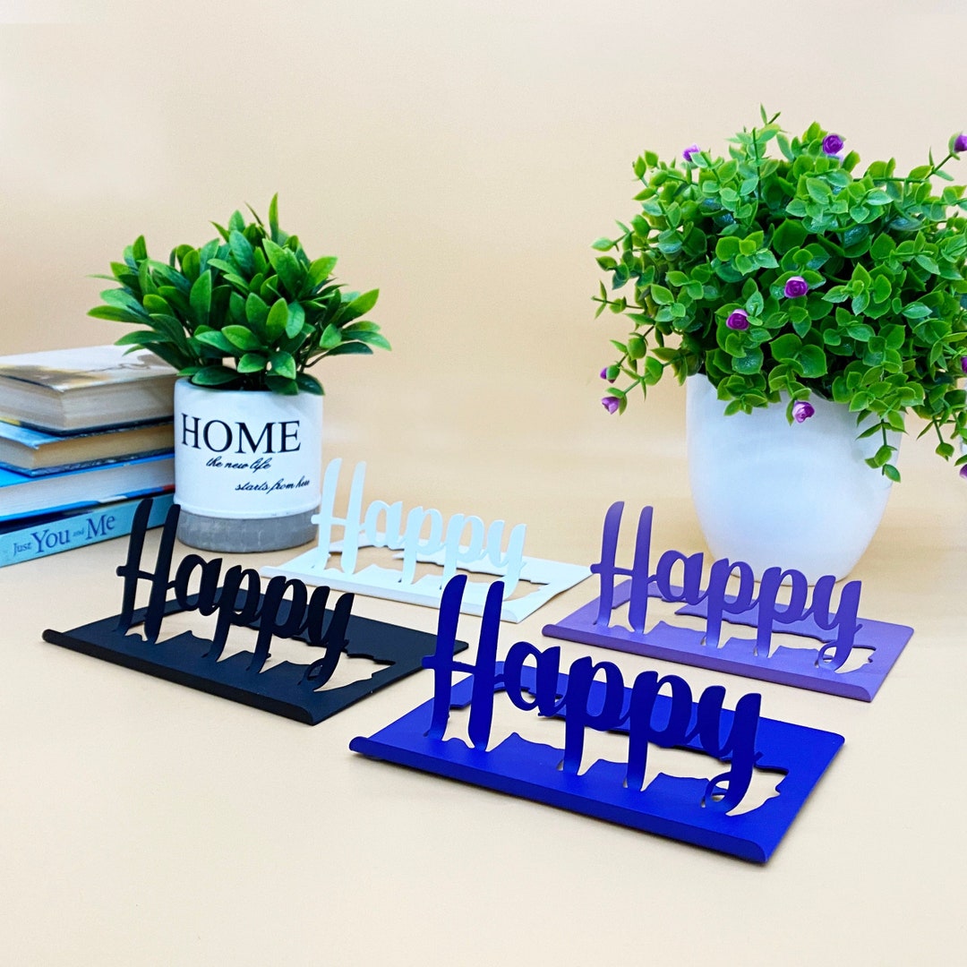 Phone Stand Tablet Stand With the Word Happy iPad Stand Tablet - Etsy