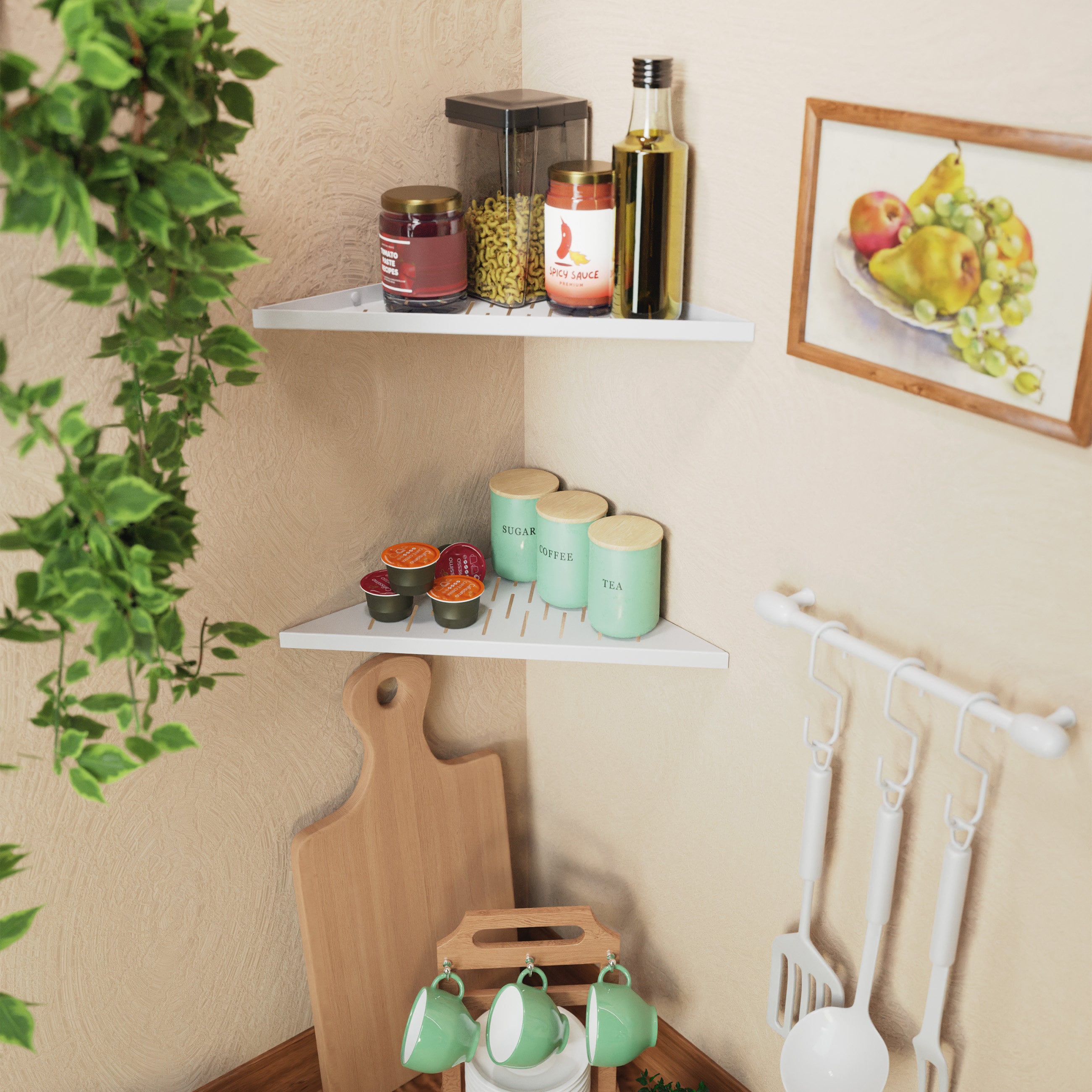 White Corner Shelf Floating Corner Shelf Small Book Shelf - Etsy