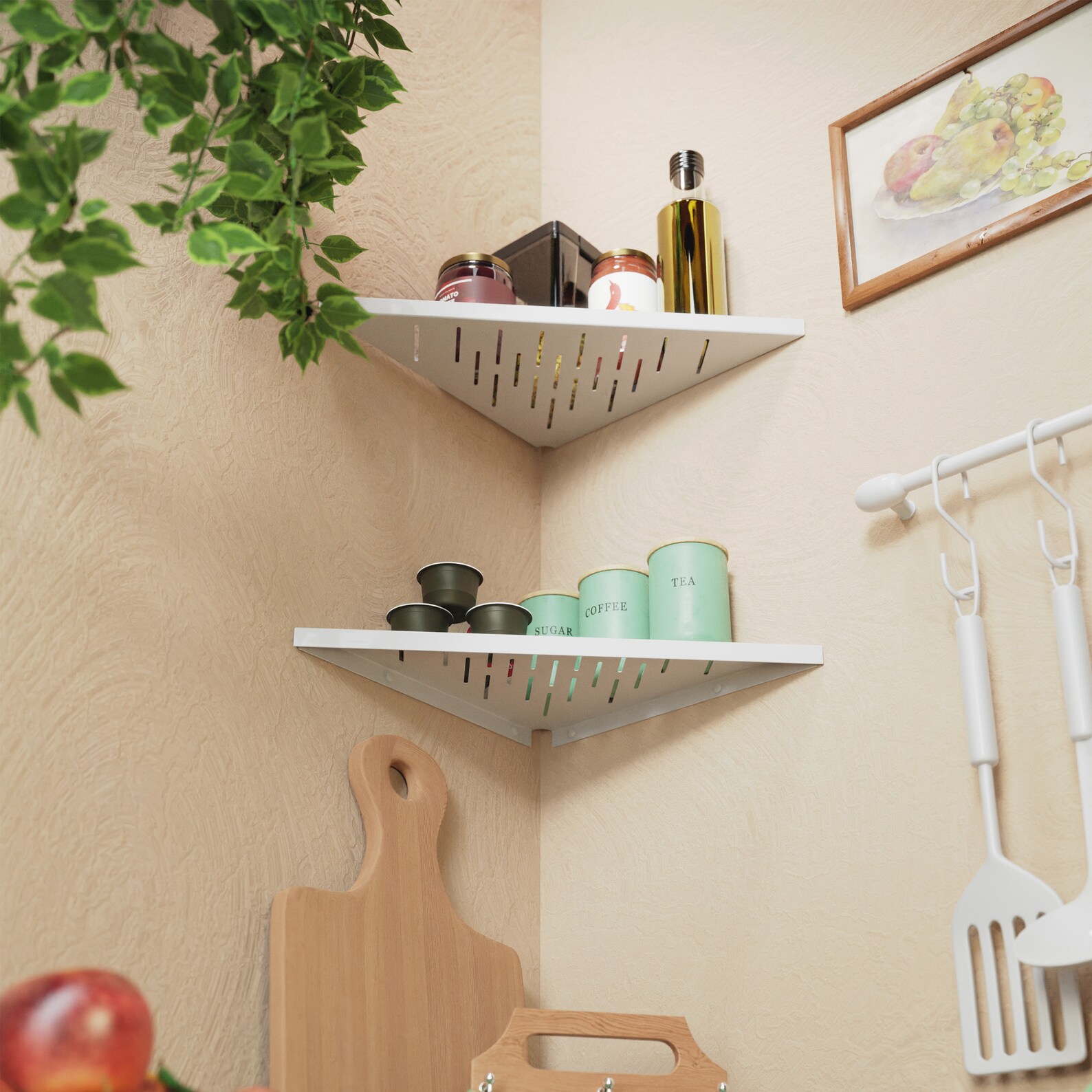 Kitchen Corner Shelf Corner Shelf Floating Corner Shelf Stainless Steel ...