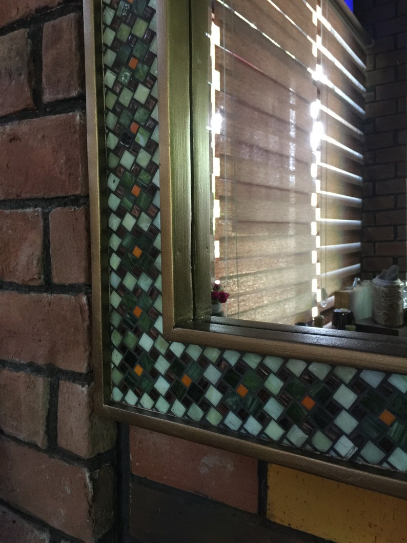 Glass Mosaic Mirror , Rectangular Mosaic Mirror ,wall Mirror - Etsy