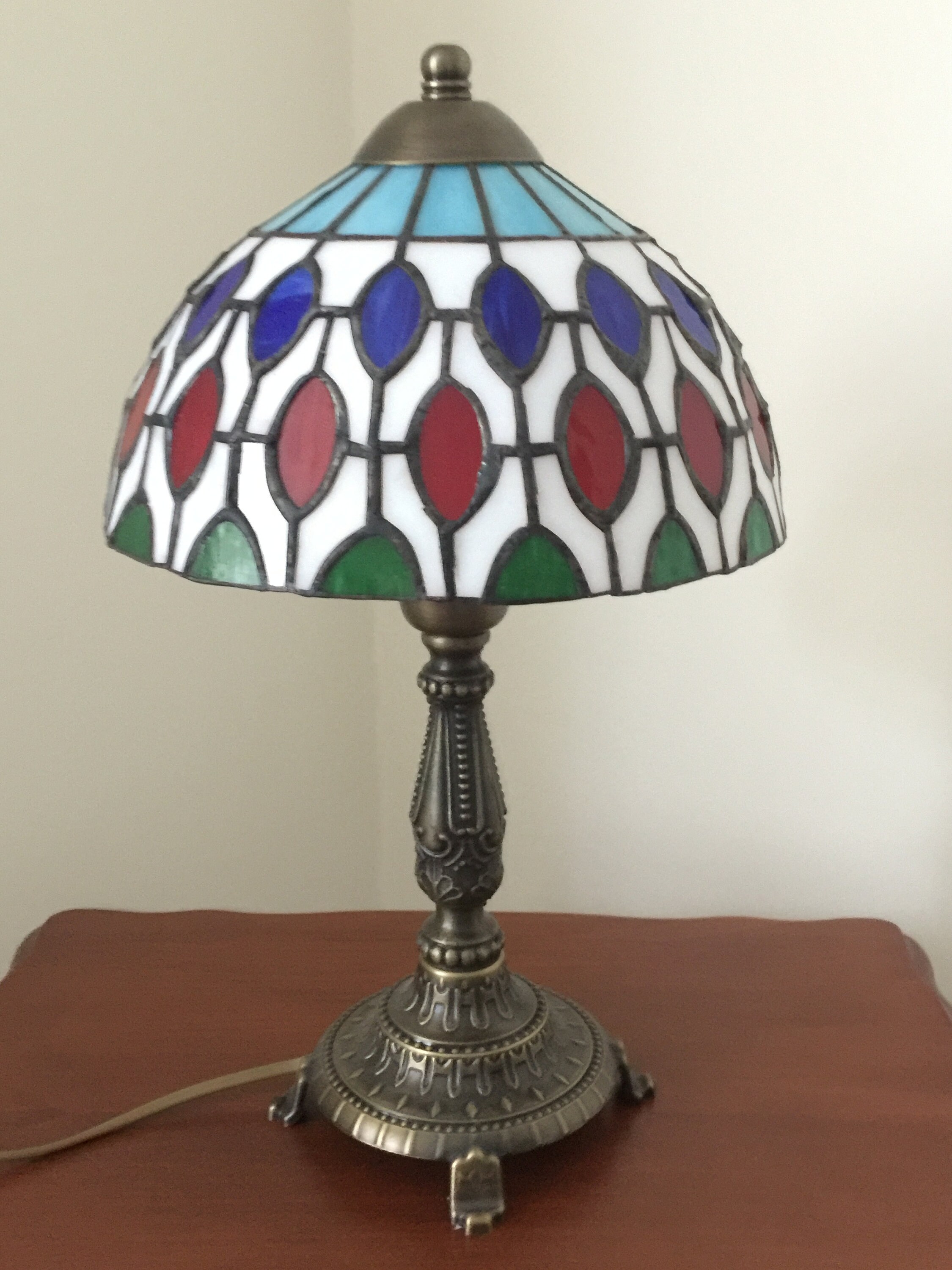 Victorian Stained Glass Lampshade ,tiffany Lampshade ,handmade Table ...