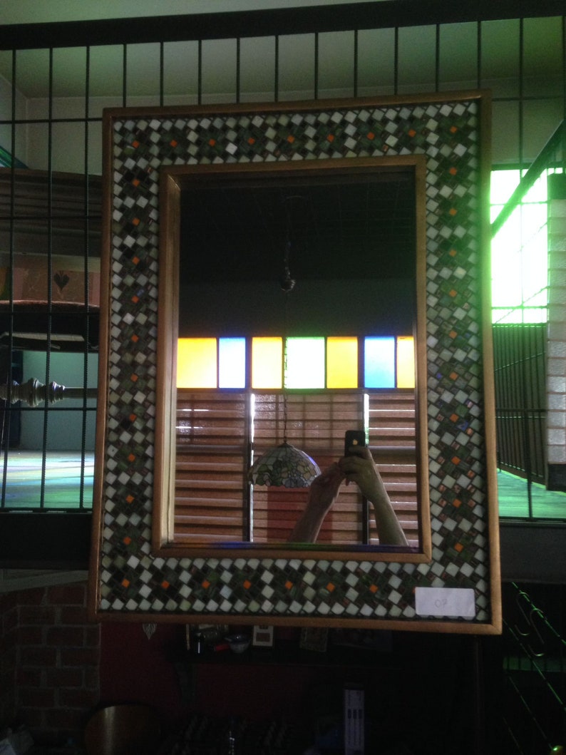 Glass Mosaic Mirror , Rectangular Mosaic Mirror ,wall Mirror - Etsy