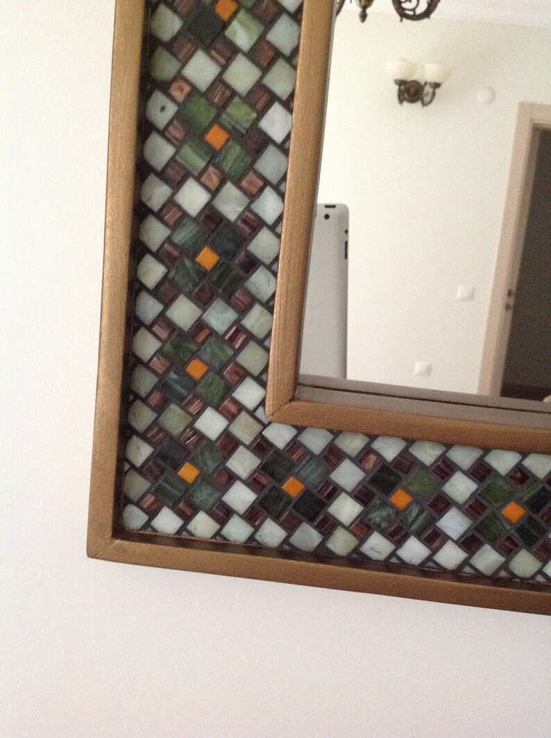 Glass Mosaic Mirror , Rectangular Mosaic Mirror ,wall Mirror - Etsy