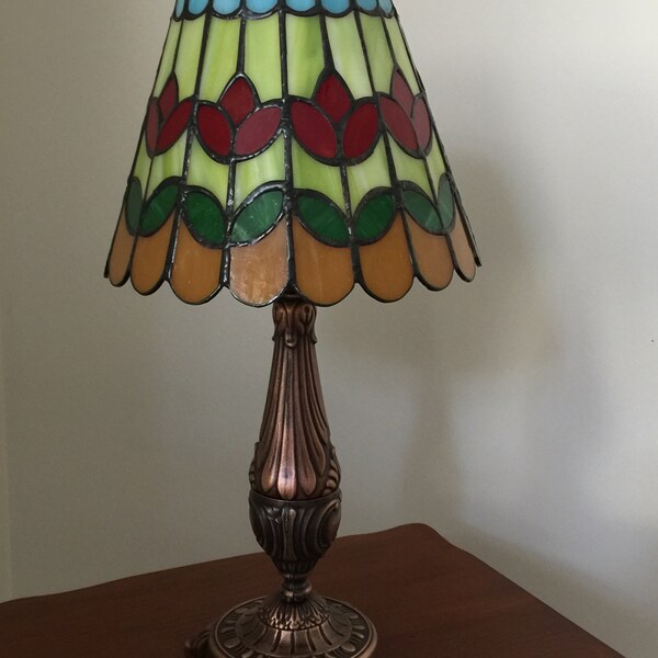 Stained Glass Floral Lampshade - Etsy