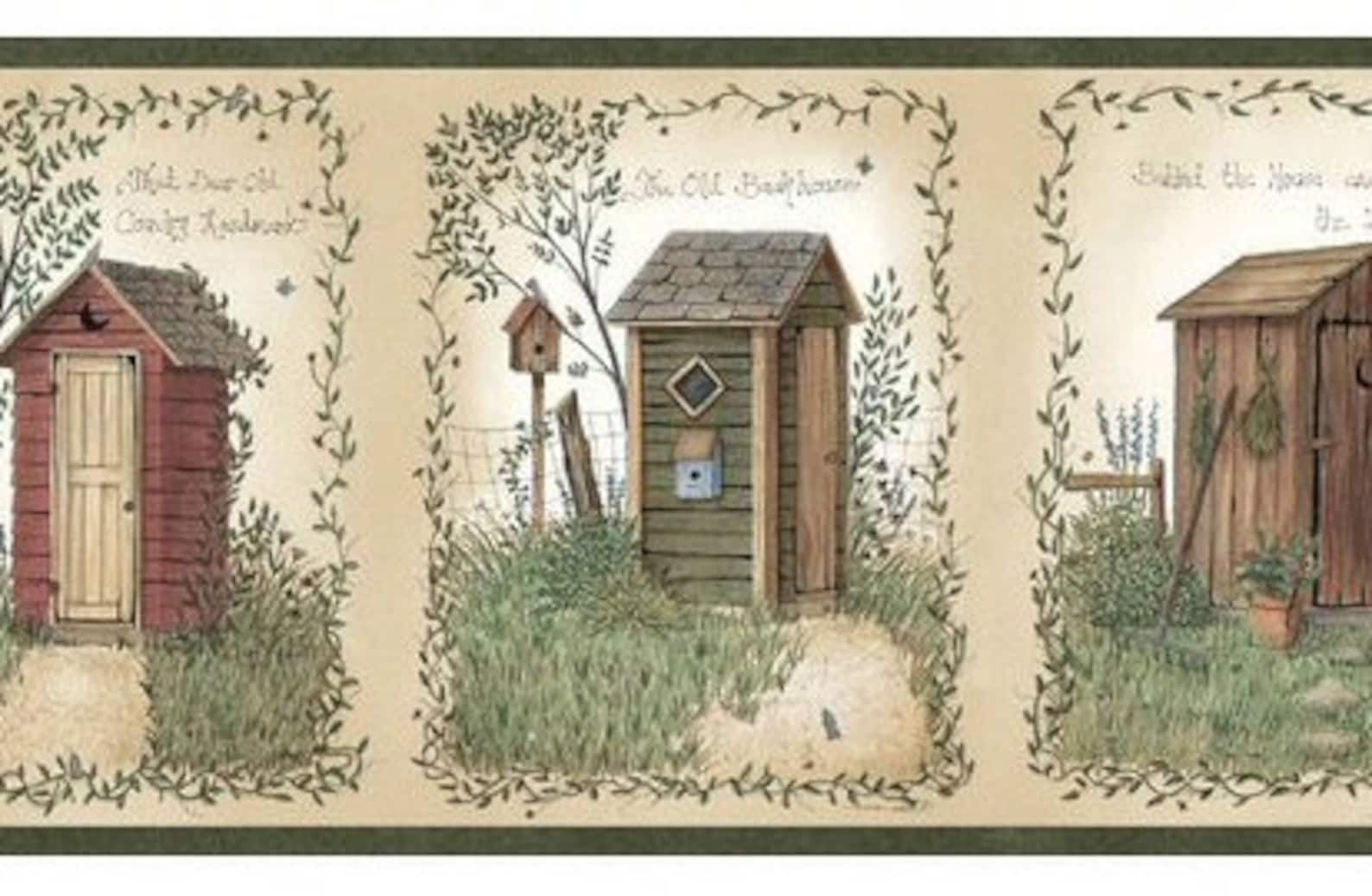 Outhouses Wallpaper Border Bbc50321b - Etsy