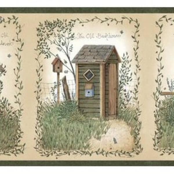Outhouse Wallpaper Border - Etsy