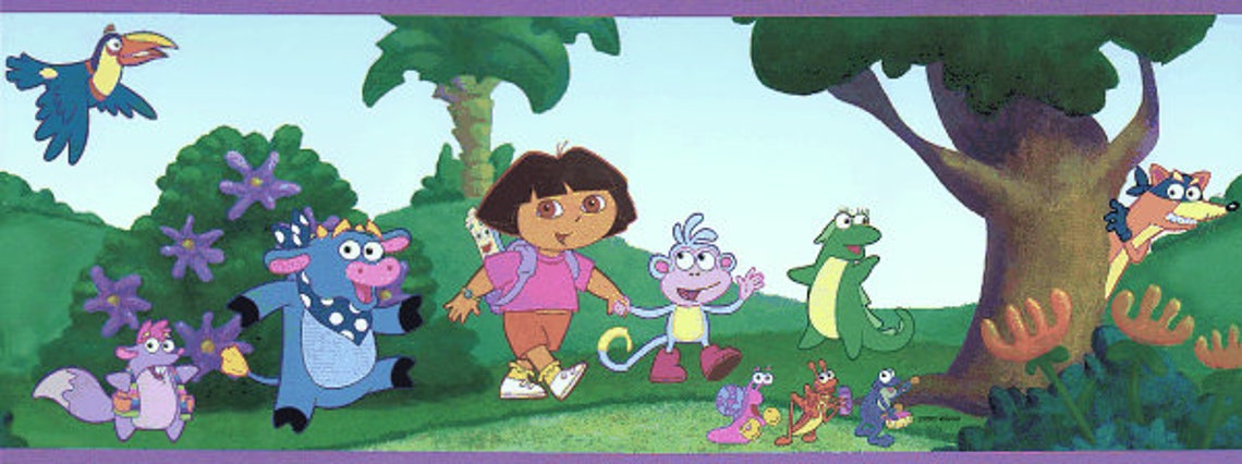 Dora the Explorer and Friends Wallpaper Border Nk2100b | Etsy