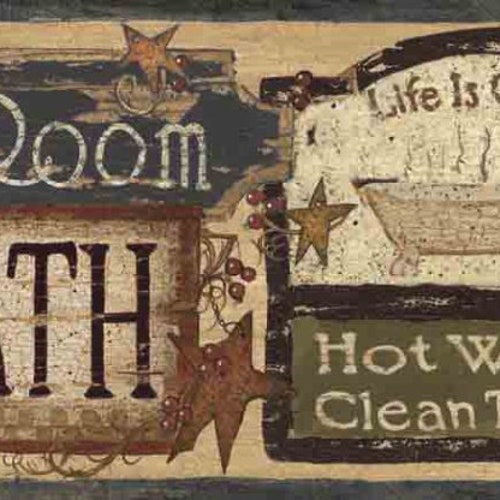 Gathering Room Signs Wallpaper Border Ffr20061b - Etsy